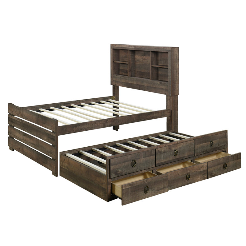 Millwood Pines Cremilde Bookcase Bed | Wayfair
